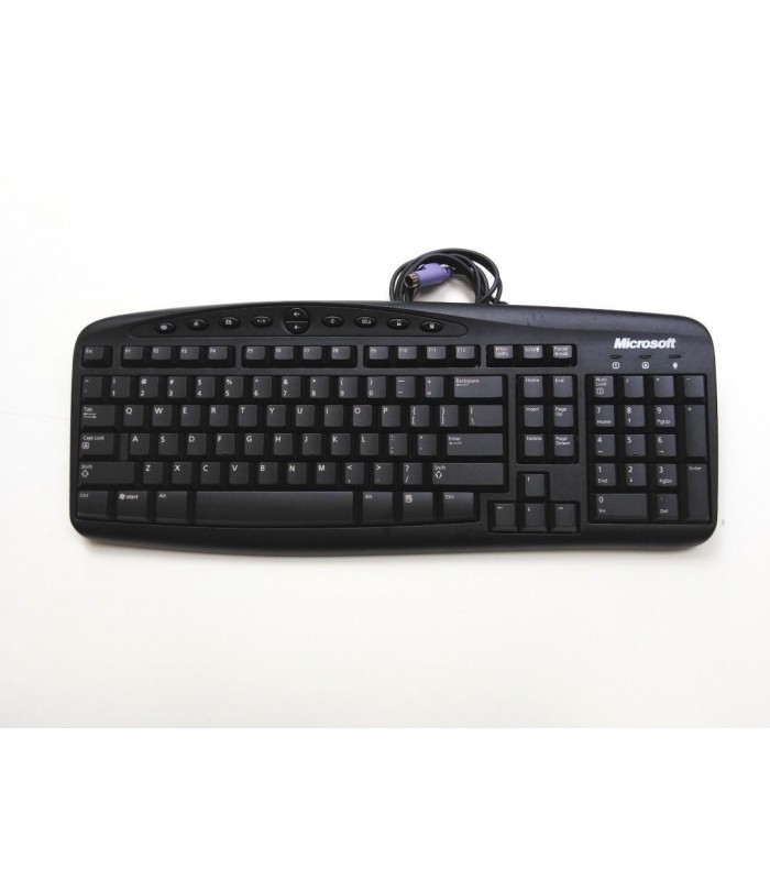 TECLADO MICROSOFT 500 RT2300 PS/2 ALAMBRICO PC (US) INGLES BK ORIG. SIN ...