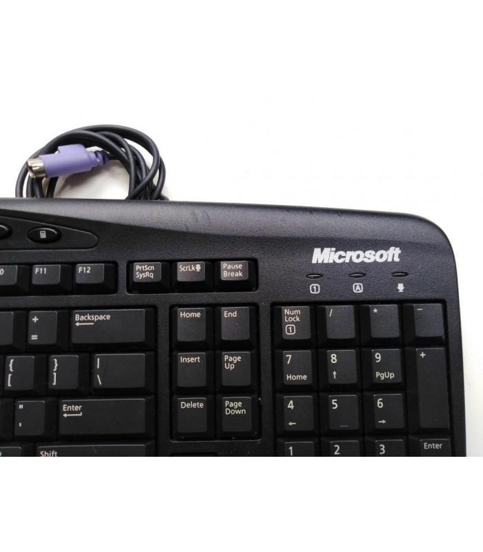 TECLADO MICROSOFT 500 RT2300 PS/2 ALAMBRICO PC (US) INGLES BK ORIG. SIN ...