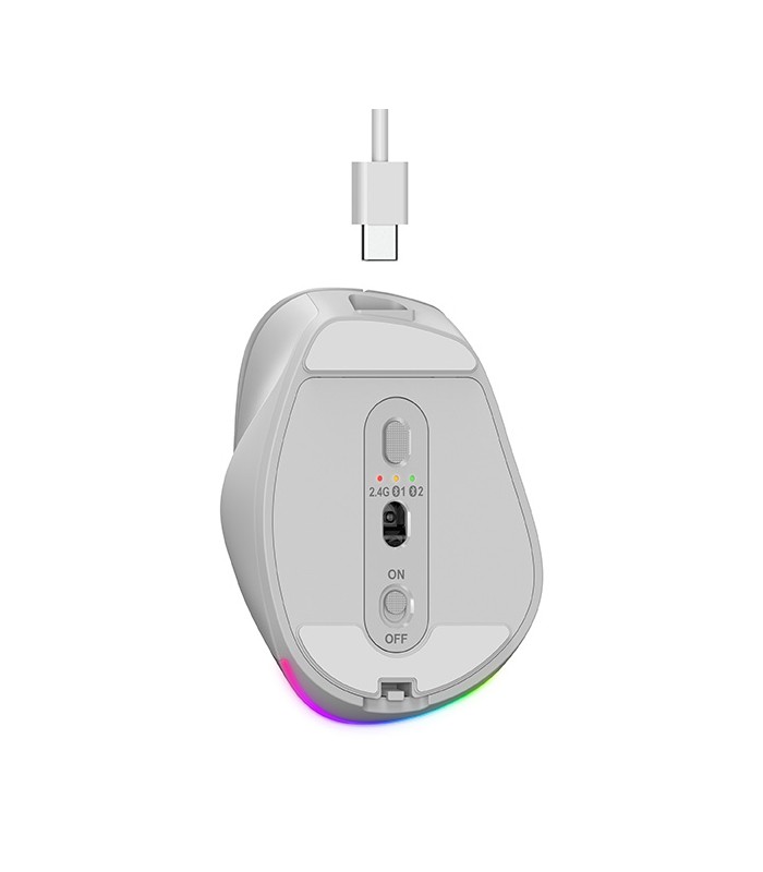 MOUSE GENIUS ERGO 9000S PRO ROSA DM INALAMBRICO 2.4GHz+BT 5.0 ERGONOMICO 2400DPI MINI 6BOTONES ...