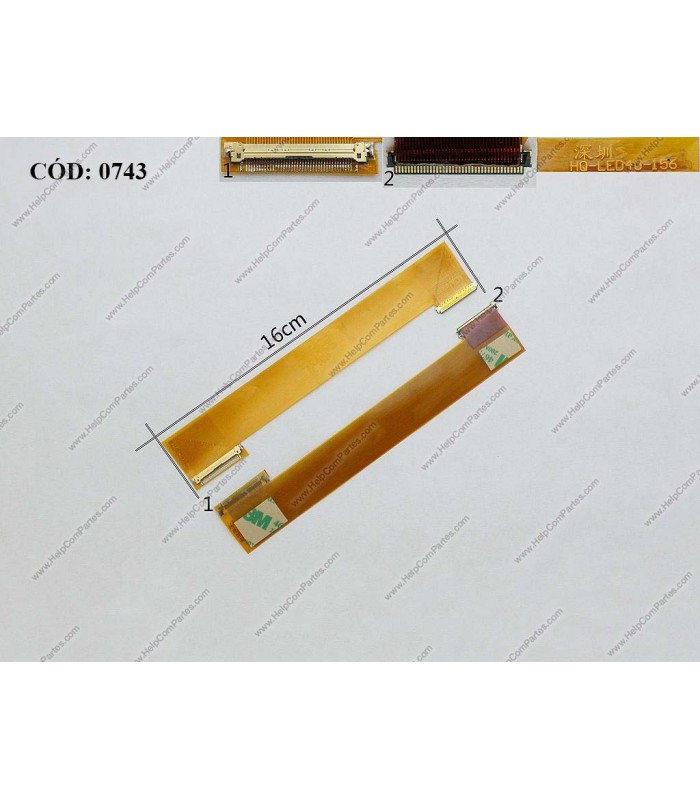 EXTENSOR LCD LED 10.1" A 15.6" 16cm 40PIN