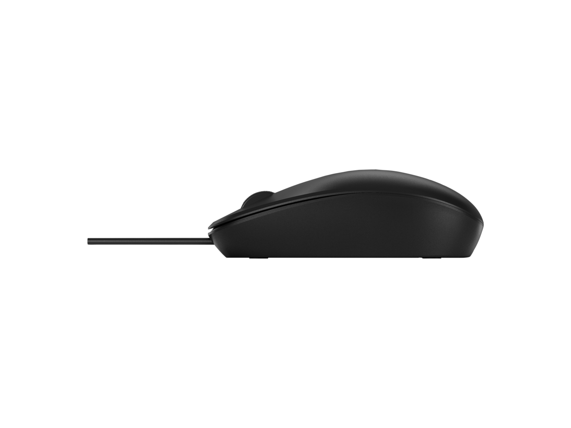 MOUSE HP 125 USB-A ALAMBRICO / BK /OPTICO/ 3BOTONES/1200DPI/ PC /1.8M ...