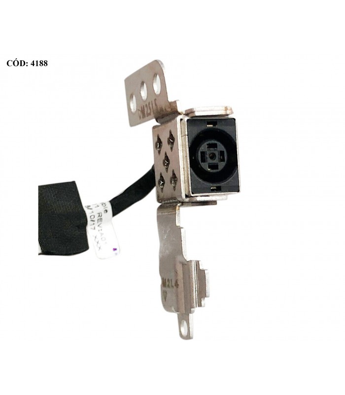 DC JACK POWER DELL LATITUDE 3300 E3300 3310 E3310 SERIES +CABLE 0R9P3M 450.0FN02.0001 OEM.