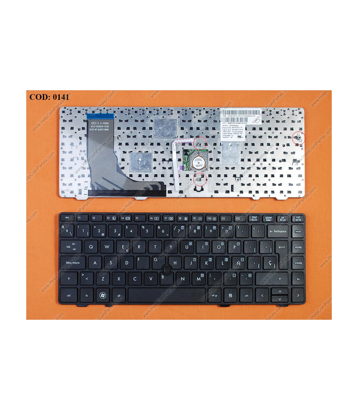 TECLADO HP PROBOOK 6360B 6360 6360T SERIES 637046-061 BK FRAME (CON ...